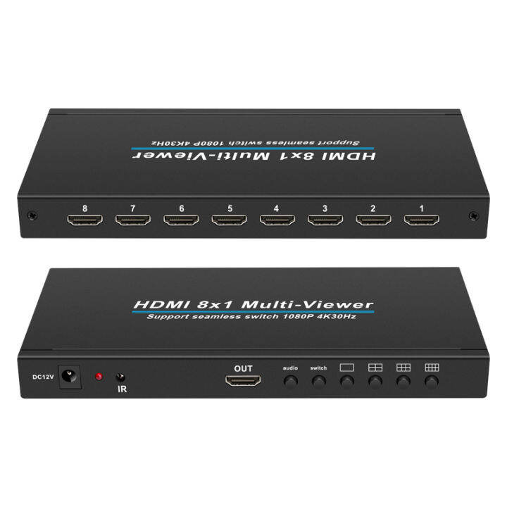 Screen splitter 8-in and 1-out 8-port screen splitter 4K HD hdmi seamless switcher Dungeon DNF ...
