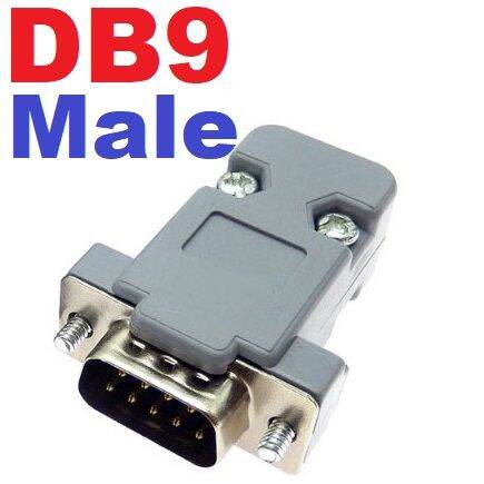 DB9 Connector ตัวผู้ male double row 9-pin soldering type RS232 serial port DB9 Serial Port ...