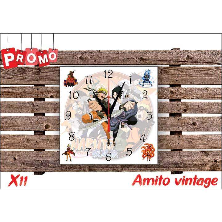Jam Dinding Kayu Unik Karakter kartun Naruto Cocok Untuk Kado atau ...