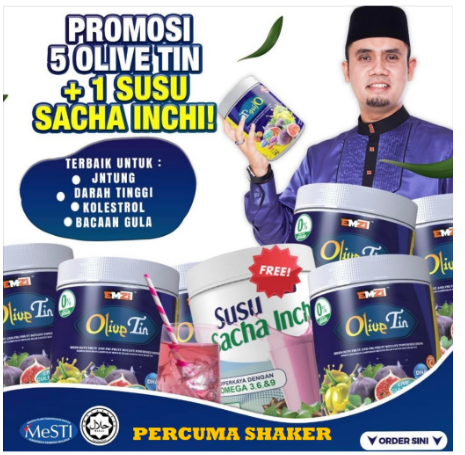 《Promotion》OLIVE TIN ORIGINAL HQ EMZI Minuman Kesihatan Campuran Buah ...