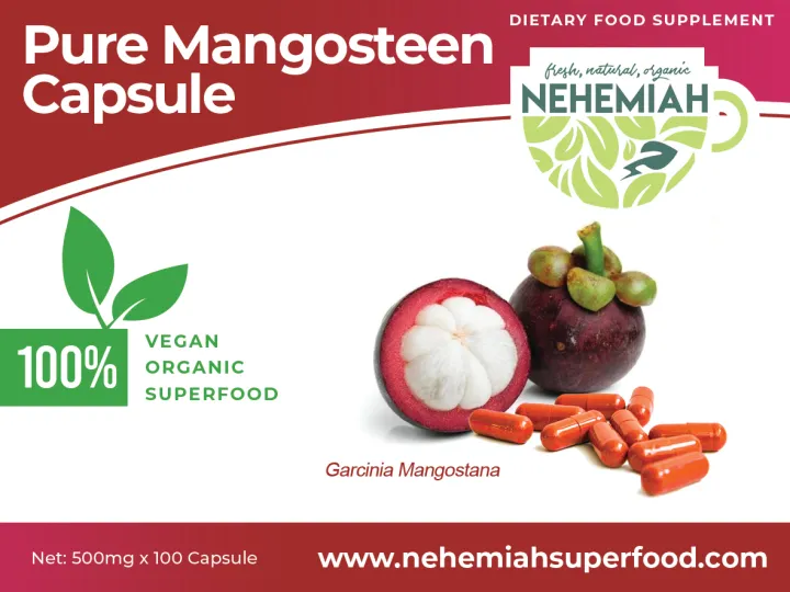 Mangosteen Capsule 100's - Organic Capsules Original Antioxidants Low ...
