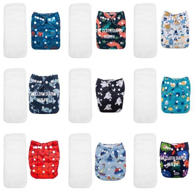 nYZAlva Bundle of 9 Alva Baby Cloth Diapers3-Layer Microfiber Insert ...