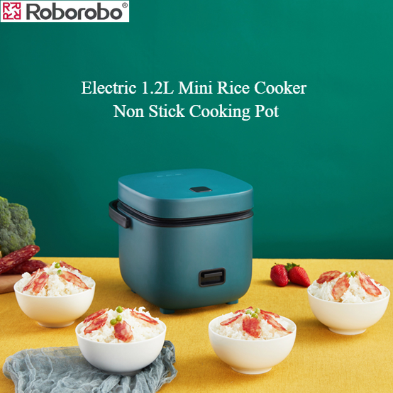 Roborobo Mini Rice Cooker 1.2L Small Rice Cooker Cooking Pot Electric ...