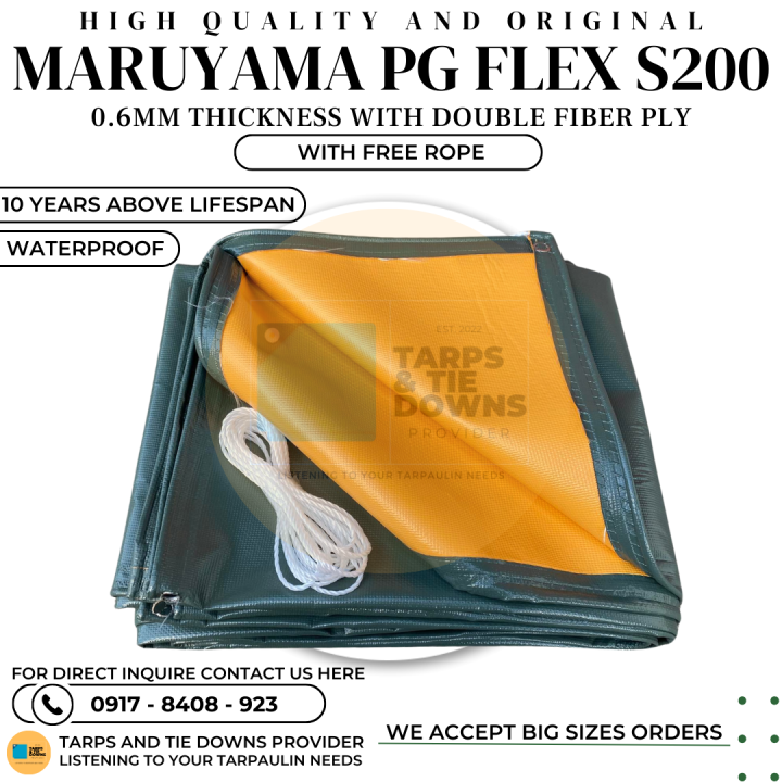 HIGH QUALITY! 10x14FT *S200 ORIGINAL MARUYAMA PG FLEX TRAPAL | LONA ...