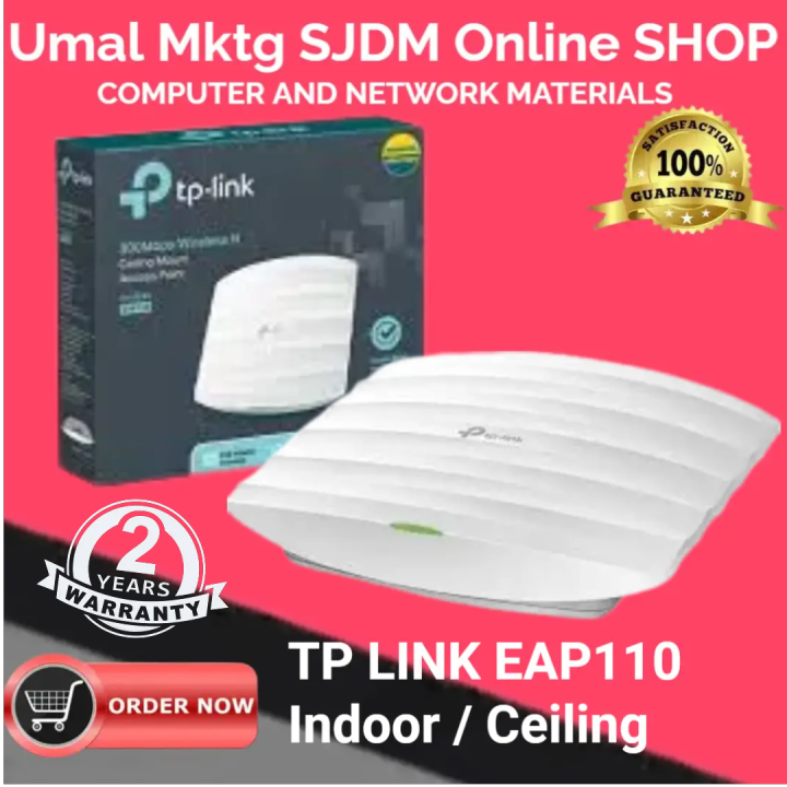 Tp Link Eap110 300mbps Wireless N Ceiling Mount Access Point Lazada Ph
