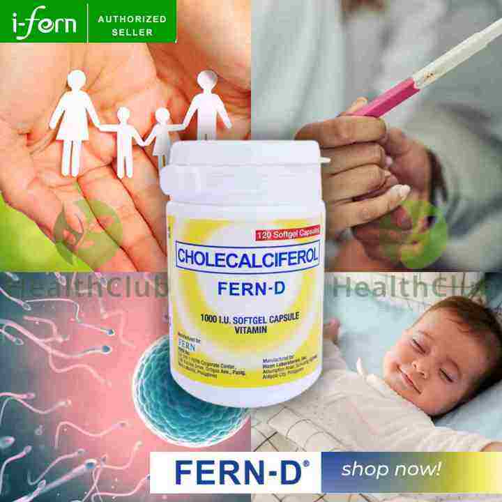 Original iFERN Vitamin D3 Fern D Vitamin D 120 Capsules (BIG) Fertility Vitamins | Lazada PH