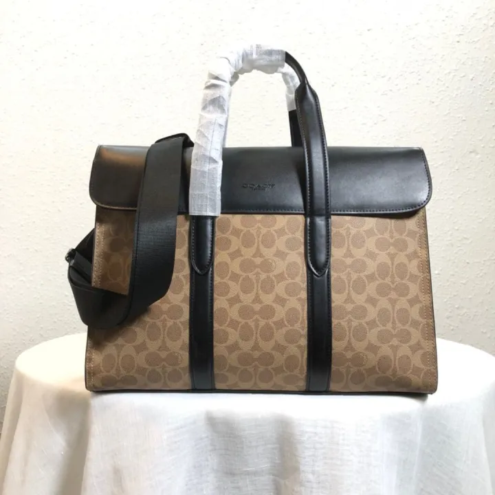 Original Coach Metropolitan Briefcase Business Men's Bag F39775 - Khaki ...