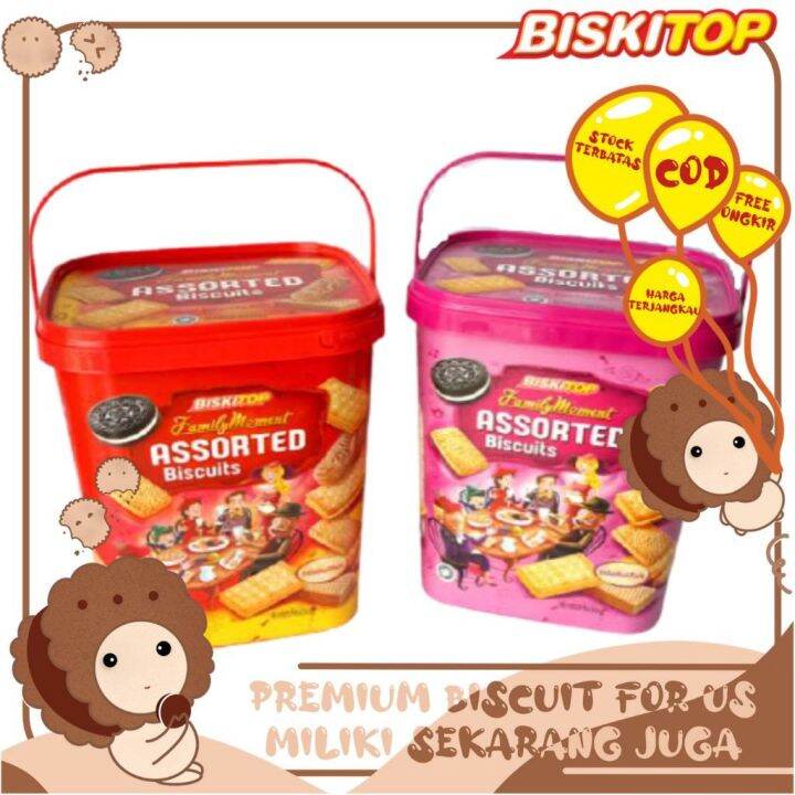BISKITOP Biskuit Kaleng Assorted Aneka Biscuit Paket Lebaran Idul Fitri ...