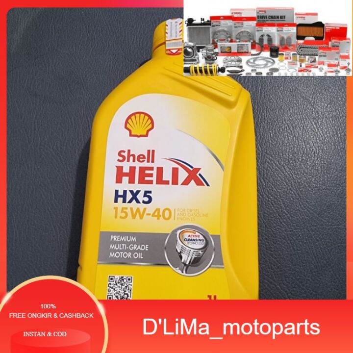 Oli Mesin Shell Helix HX5 SAE 15W-40 1 Liter 1L Bensin Diesel | Lazada ...