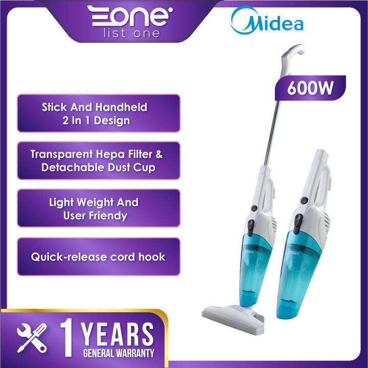 Midea 2-1 Stick Vacuum Cleaner 600W MVC-SC861B Handheld Vacuum (Blue ...