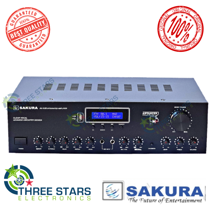 2022 Original Sakura AV-3UB Intgrated Amplifier 400 watts x2 Max Power ...
