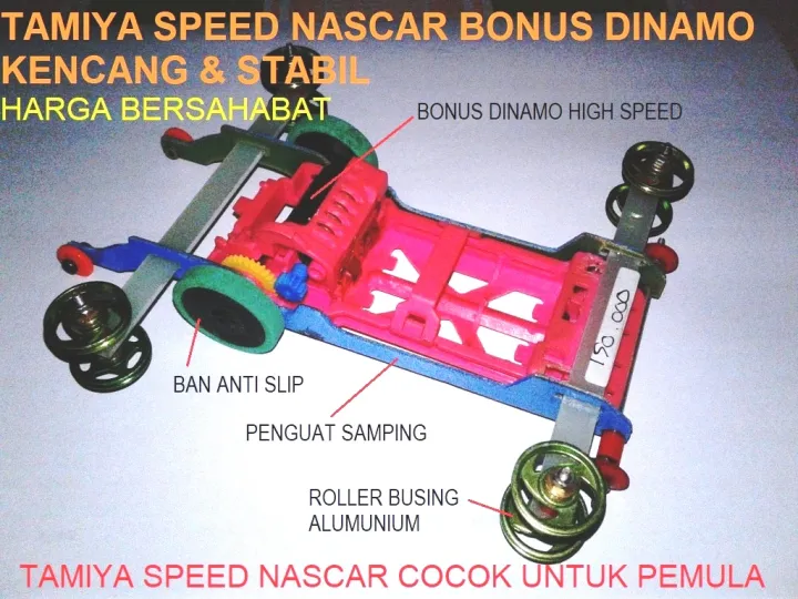 Tamiya speed NASCAR + DINAMO & BATERAI CAS KENCANG & STABIL | Lazada ...