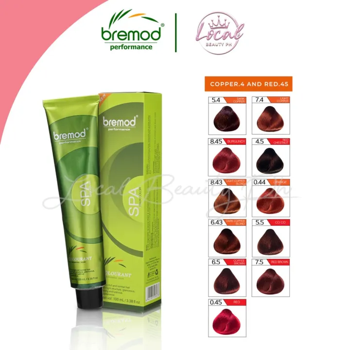 Bremod Hair Color (Copper, Red, Burgundy, Purple, Mahogany, Violet) 100 ...