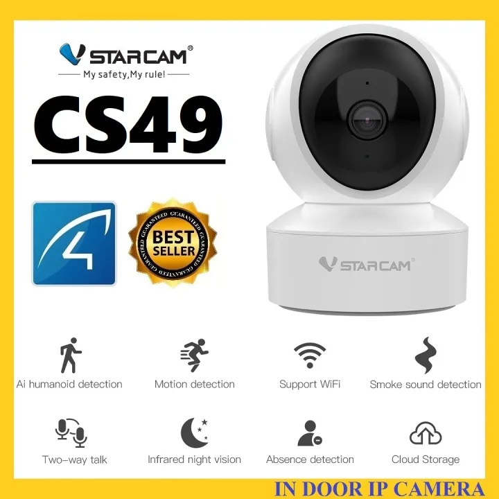 🔥VSTARCAM🔥CS49 SUPER HD 1296P 3.0MegaPixel H.264+ WiFi iP Camera กล้องวงจรปิด | Lazada.co.th
