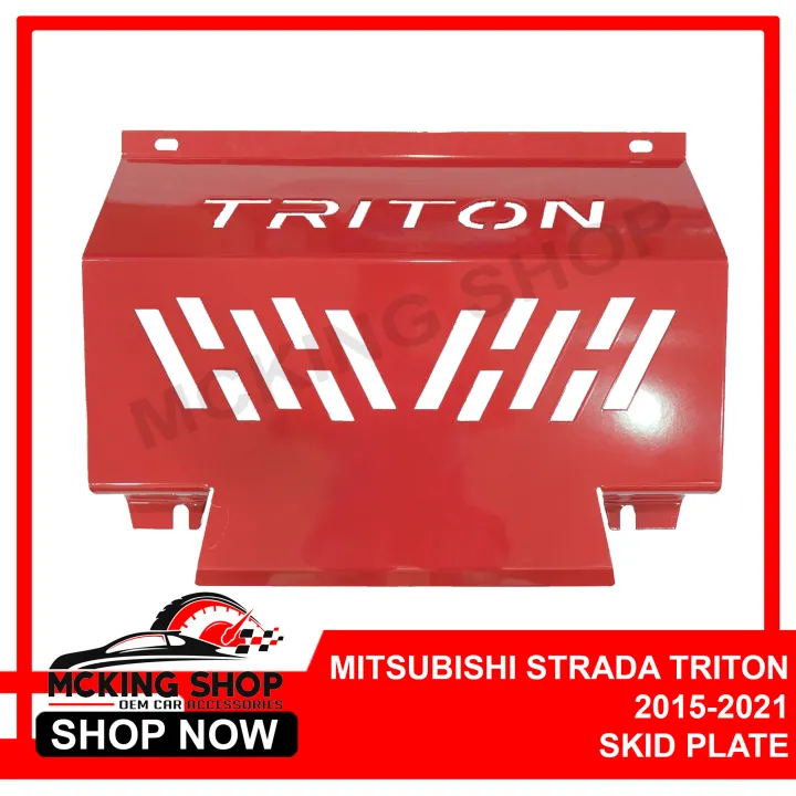 Mitsubishi Strada TRITON 2015-2021 Metal Skid Plate (Red) | Lazada PH