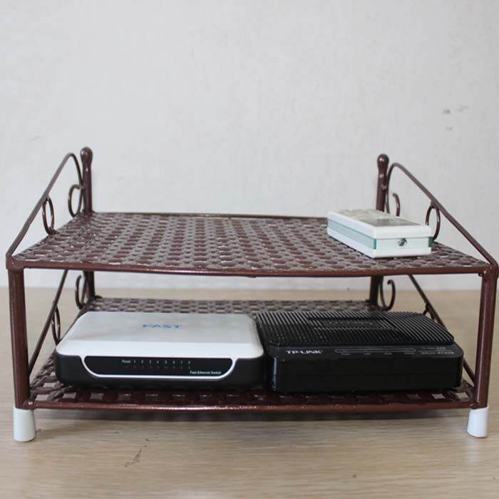 Wrought iron TV set-top box wifi router cooling rack desktop socket ...