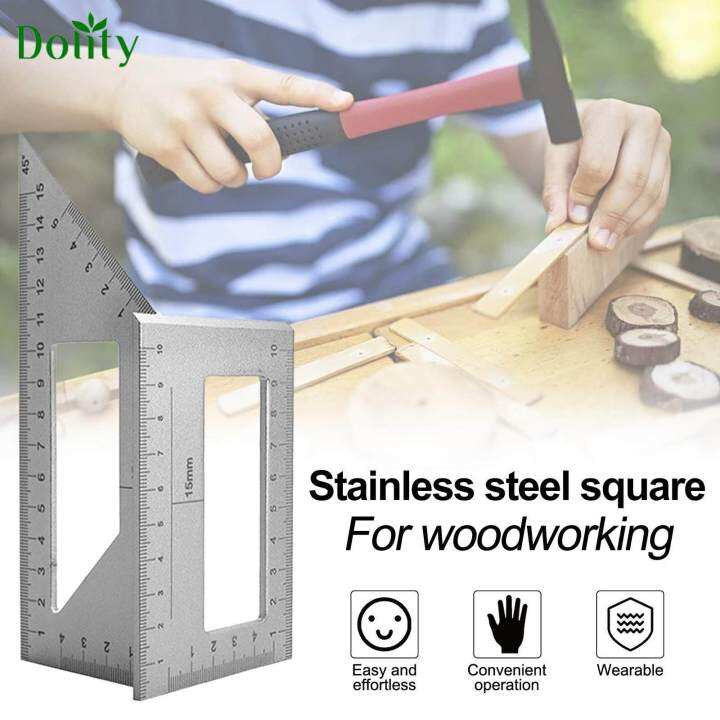 Dolity Aluminum Alloy Saddle Layout Square Gauge Vertical T Gauge 3D ...