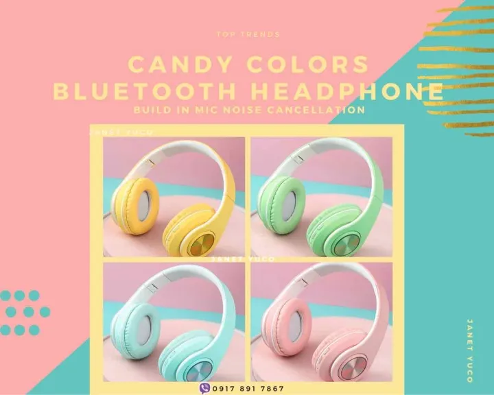 candy color bluetooth headphone | Lazada PH