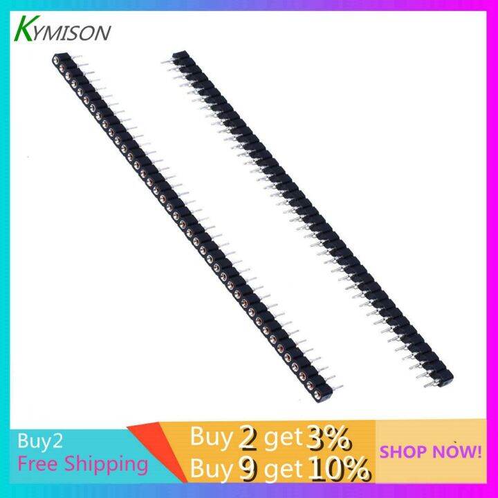 10PCS 2.54MM Pitch 40 Pin 40P Single row Round Female pin Header Connector | Lazada