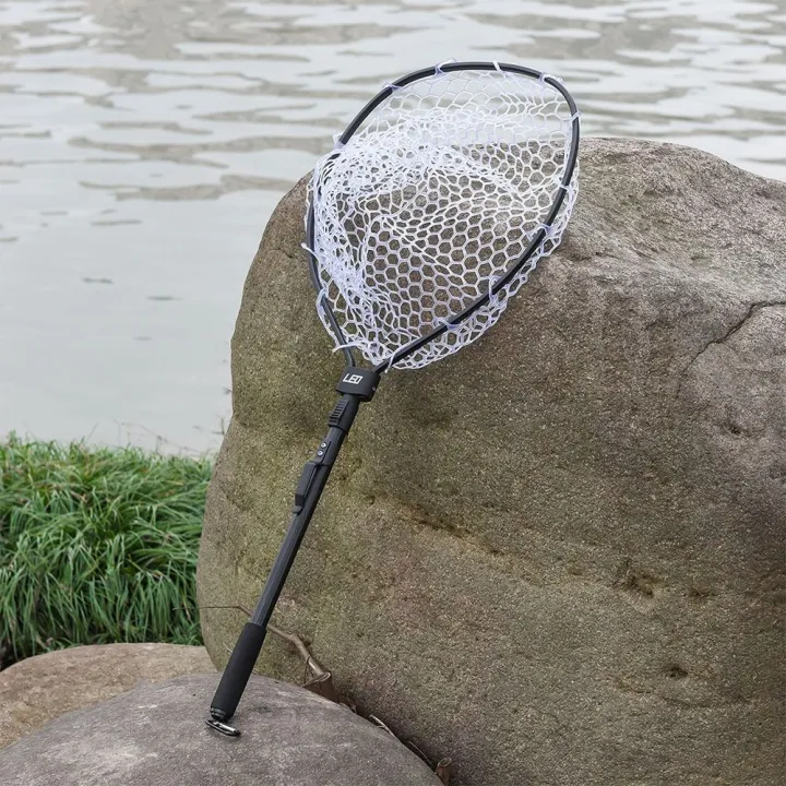 FGSDF Aluminum Alloy Pole Hand Fly Net Fishing Tools Catching Landing ...