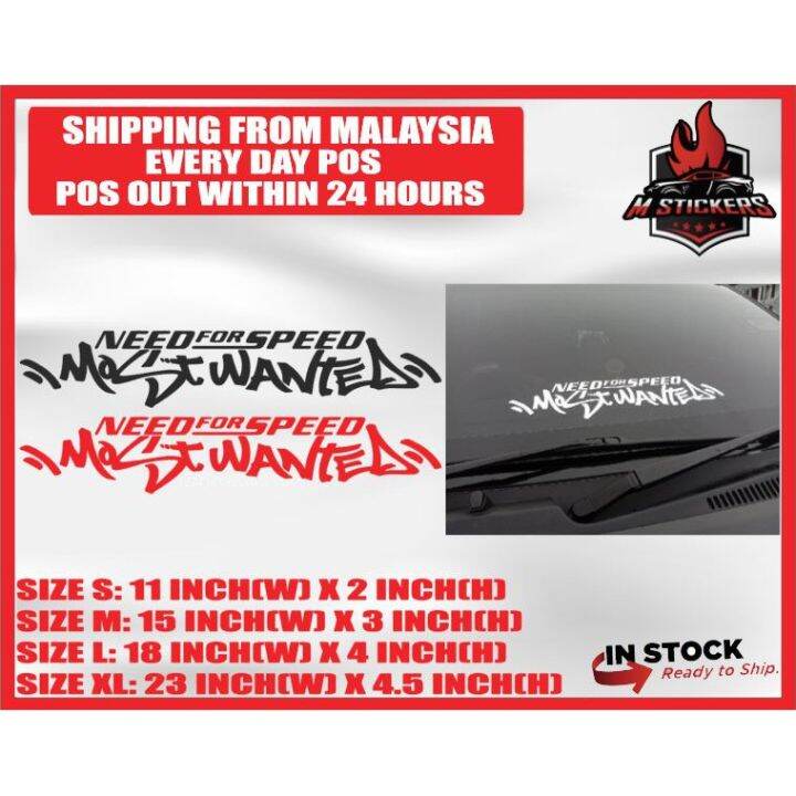 NEED FOR SPEED MOST WANTED CAR STICKER MYVI AXIA ALZA BEZZA HONDA ...