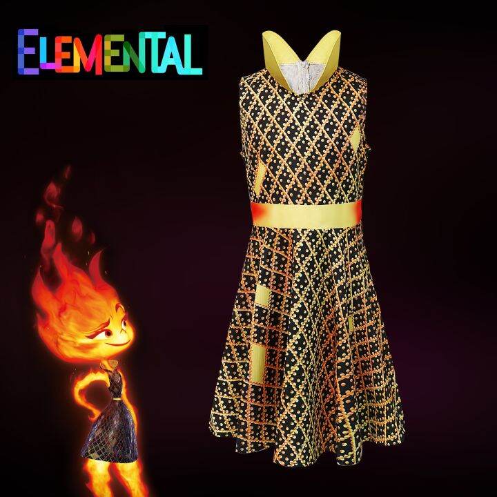 Element World คอสเพลย์ Crazy Element City Ember ไฟ ชุดลุยน้ำ ชุดฮาโลวีน ...