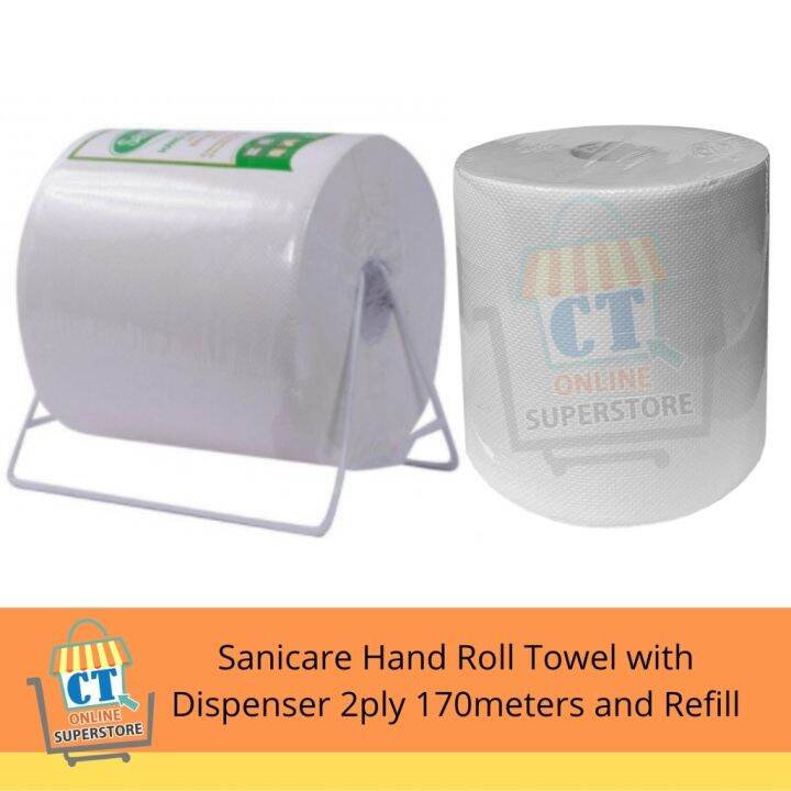 Sanicare Hand Roll Tissue 2ply 170meters Virgin Pulp | Lazada PH