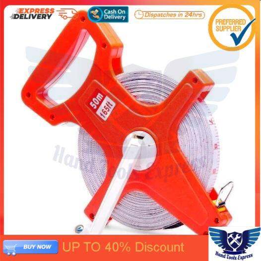 HANDTOOLS HT0834 50m Flexible Metric Ruler Measure Measuring Rolled ...