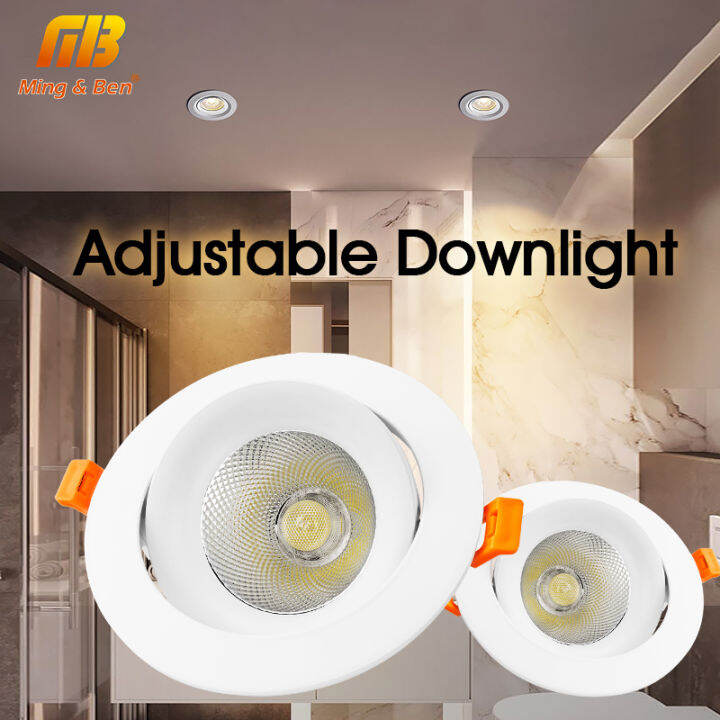 Ming&Ben Adjustable Angle Downlights Recessed Ceiling Led Spotlights ...