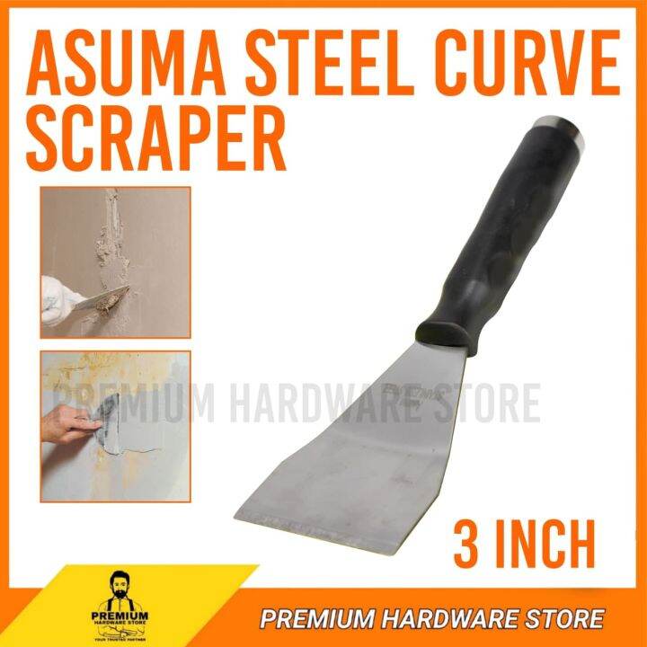 3 INCH ASUMA STAINLESS STEEL CURVE SCRAPER / WALL SCRAPER / PUTTY TOOL ...