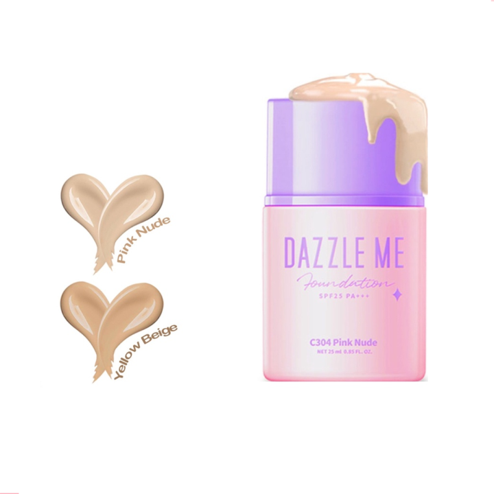 DAZZLE ME Day by Day Foundation Full Coverage Oil control Long Lasting Makeup SPF 25 PA ...