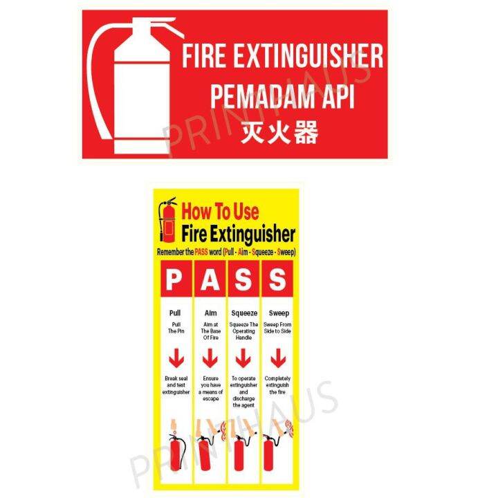 Fire Extinguisher Sticker How To Use Fire Extinguisher Sticker ...