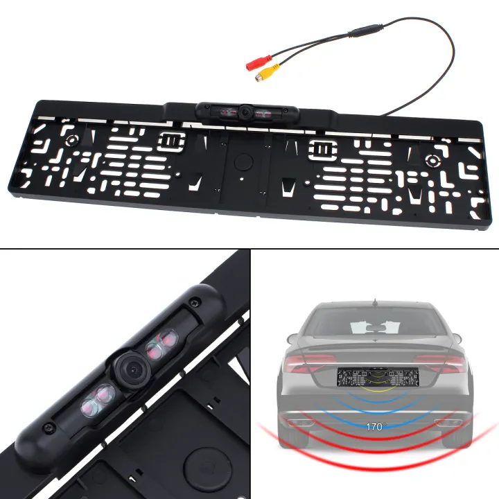 Automatic Parking EU Car License Plate Frame Rear View Camera Night ...