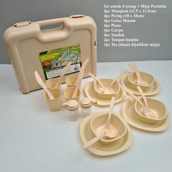 Piring Makan Set - Piknik Set - Dinner Set - Peralatan Makan Set ...