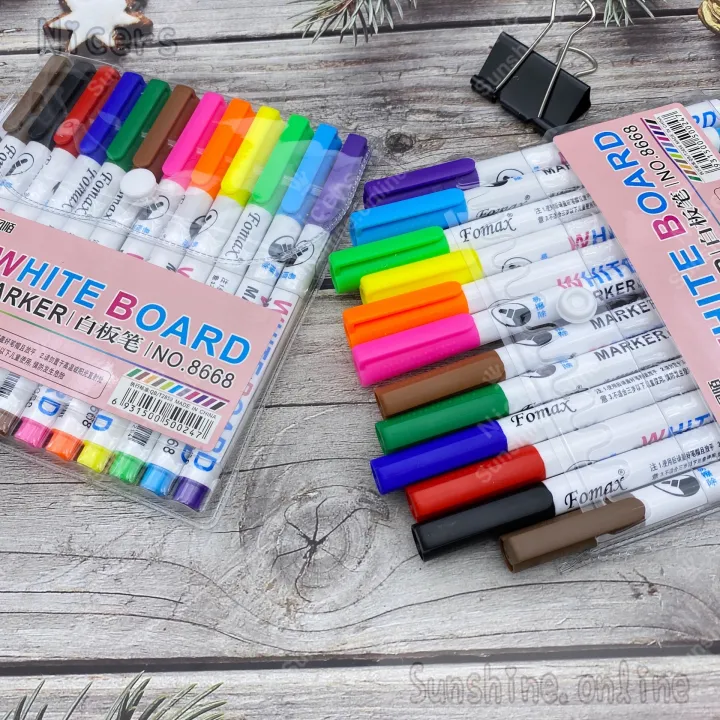 12 colors White Board Marker Colorful Color Ink#8668 | Lazada PH