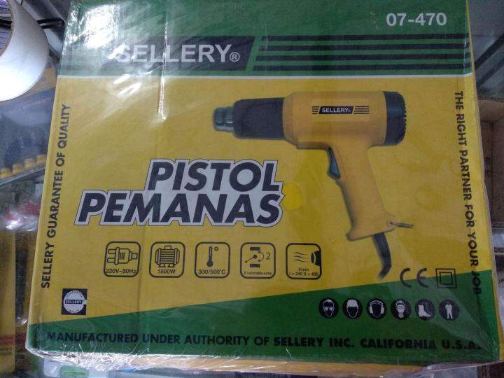 HeatGun Hot Gun Pistol Pemanas Heat Gun Sellery 1500w 2 tombol | Lazada ...