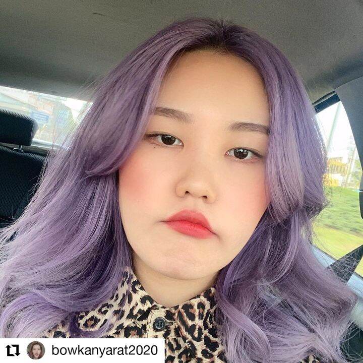 (ลดล้างสต๊อก)Nigao นิกาโอะ แฮร์ คัลเลอร์ สีย้อมผม ครีมย้อมผม ยาย้อมผม ผมม่วง pv.02 PASTEL violet ...