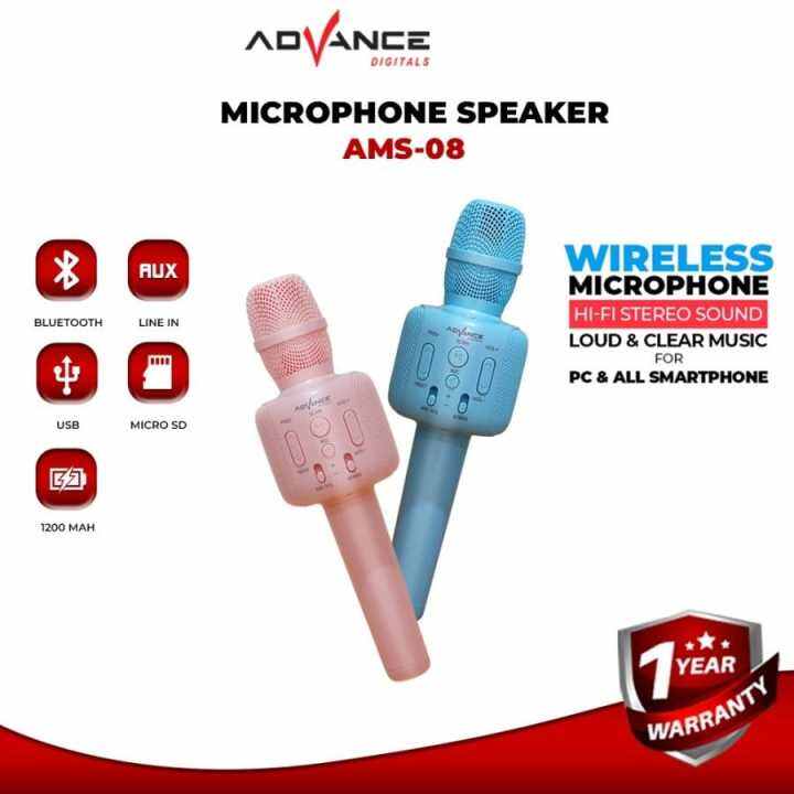 Advance Microphone Speaker Mic Bluetooth AMS 08 - Random | Lazada Indonesia