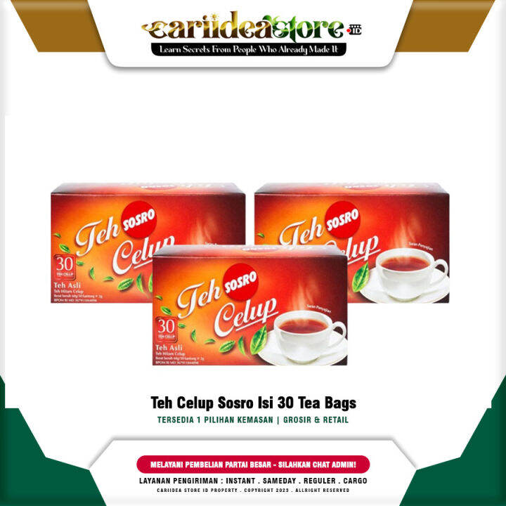Teh Celup Sosro Isi 30 Tea Bags | Lazada Indonesia