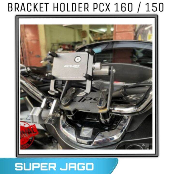 Bracket Breket Dudukan Tempat Holder Handphone HP Honda PCX 150 PCX 160 ...