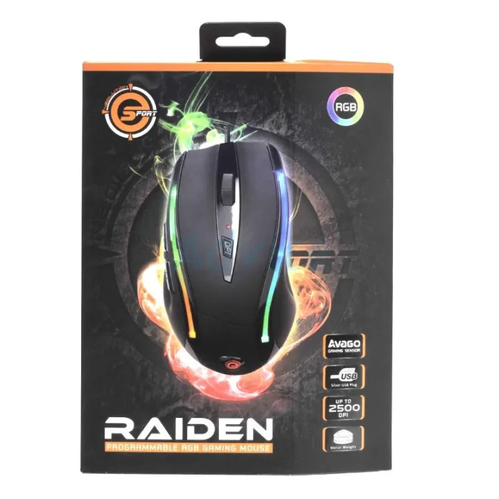 NEOLUTION E-SPORT เมาส์ OPTICAL MOUSE Raiden RGB (Grey) | Lazada.co.th