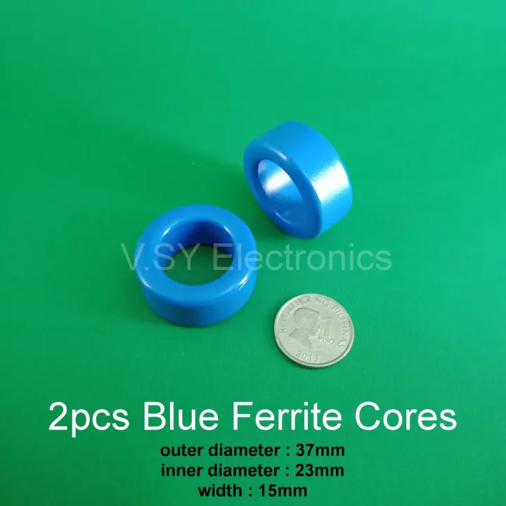 2pc Blue Ferrite Toroid Ring Cores Toroidal 37mm High Quality | Lazada PH