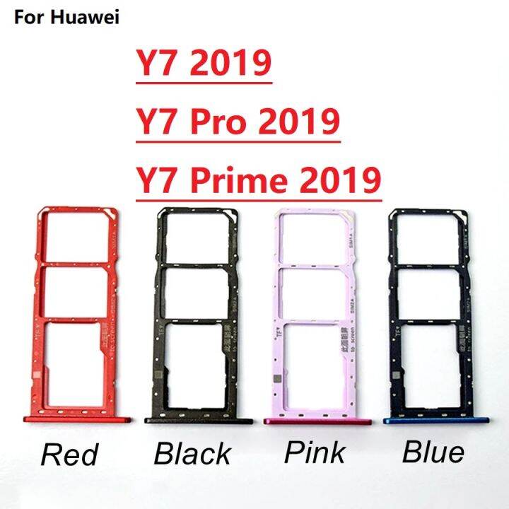 For Huawei Y7 2019 Sim Card Tray For Y7 Pro 2019 Sim Card Slot SD Card ...