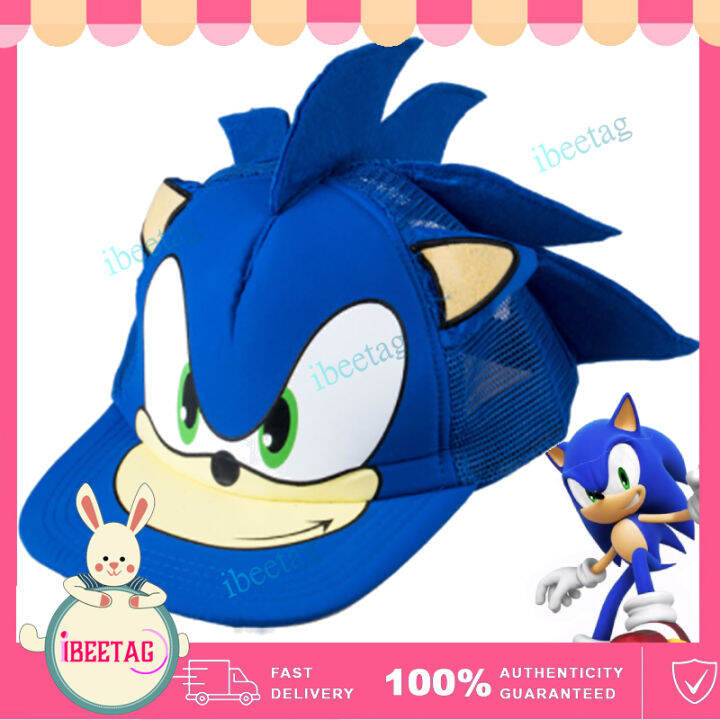 2022 Sonic the Hat Sonic Kid Supersonic Mouse Mesh Baseball Cap Flat ...