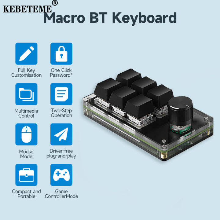 Kebeteme Diy Programming Custom Knob Keyboard Macro Usb Rgb 36 Key Copy Paste Mini Photoshop 