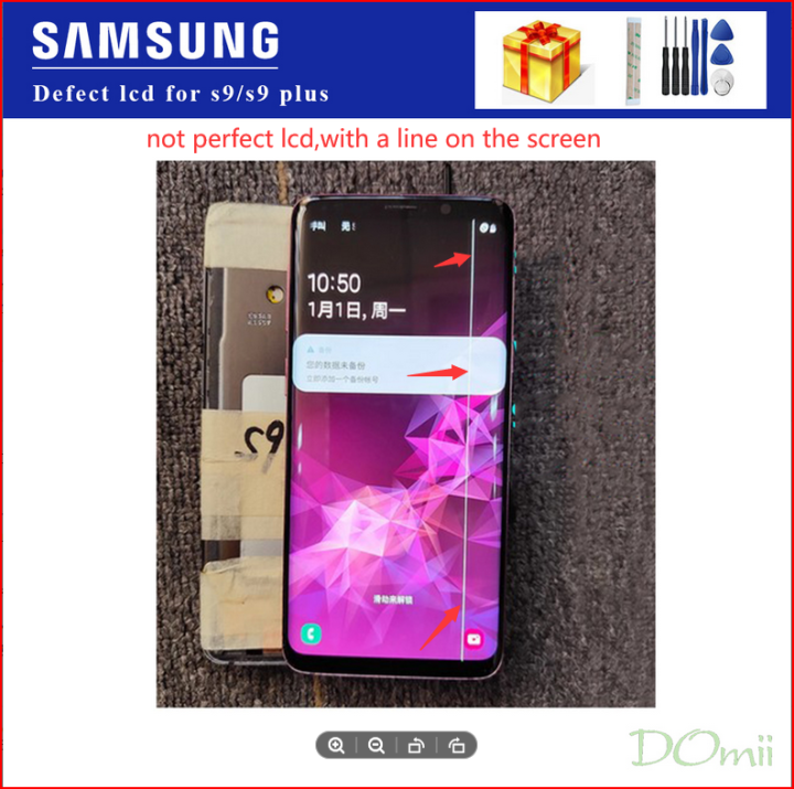 with a line LCD origianl For Samsung Galaxy S9 S9 Plus Display Touch ...