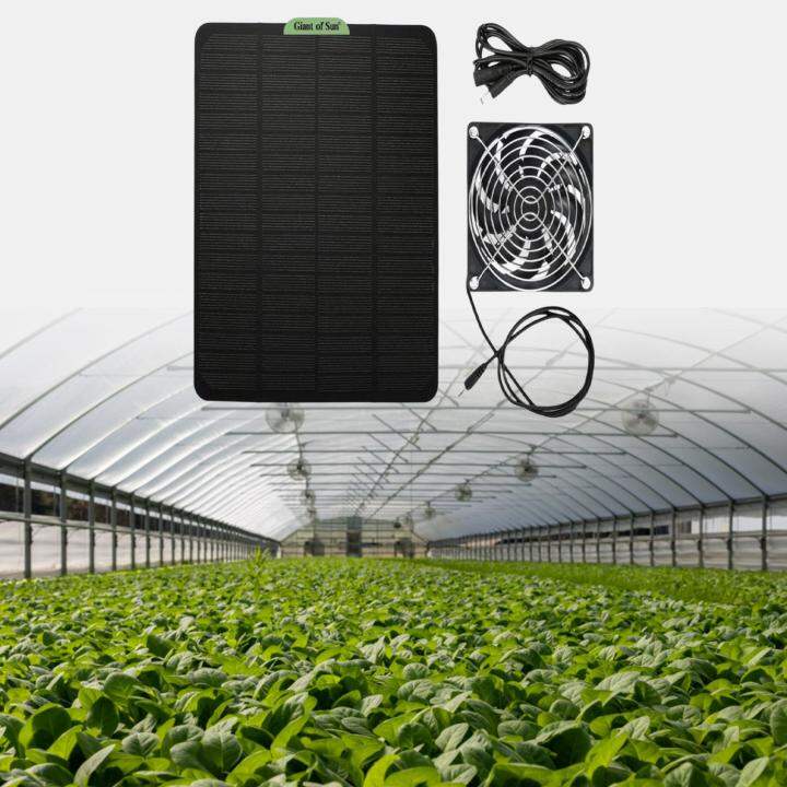Moon Okey Solar Powered Panel Exhaust Fan Cooling Ventilation Fan for ...