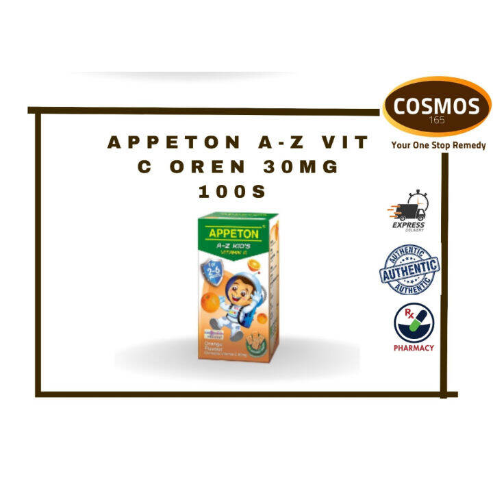 APPETON A-Z VIT C OREN 30MG 100S | Lazada