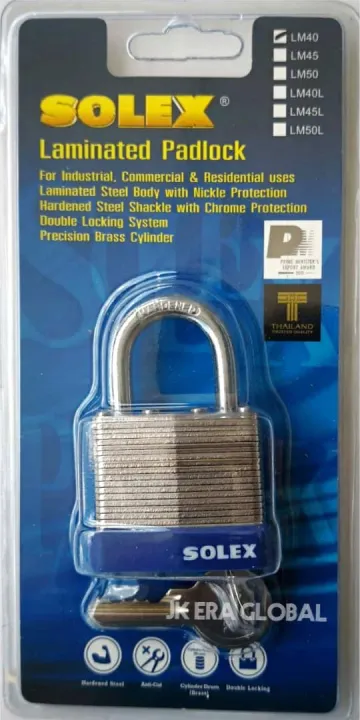 Solex LM40 Laminated Padlock | Lazada