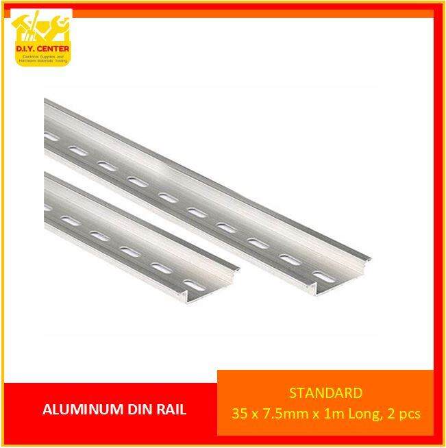 2pcs. Aluminum Din Rail 35mm (W) x 7.5mm(h) x 1.0mm (T) x 1 Meter ...